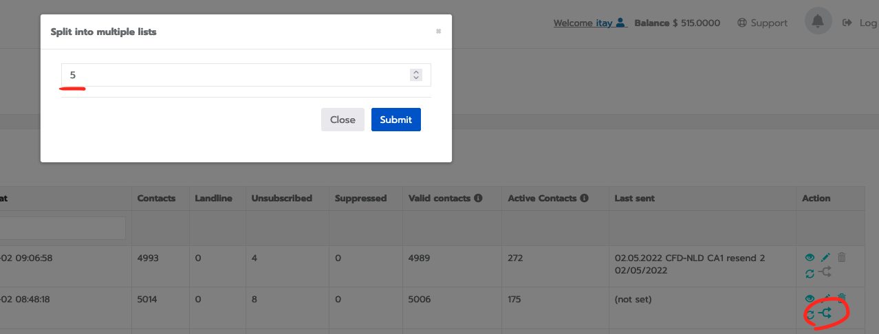 How To Split A List Support SMS Studio